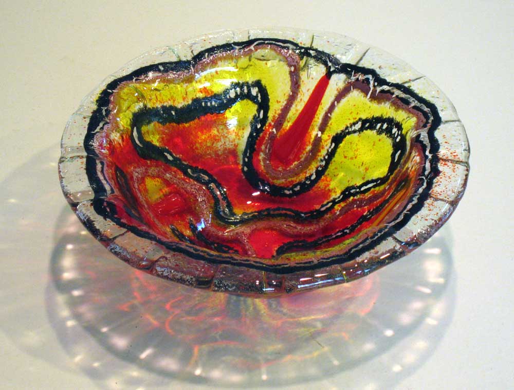 Painted Frit Bowl